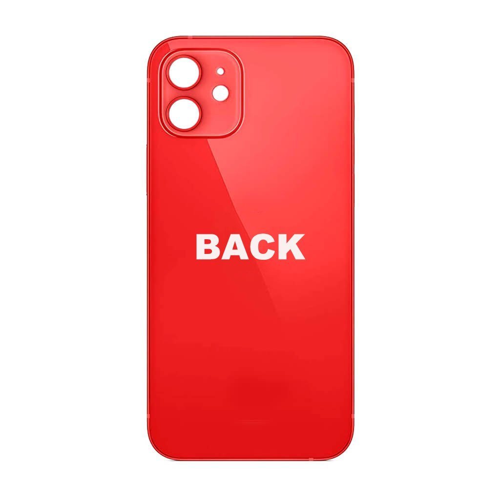 iPhone 12 Mini Back Glass (Bigger Camera Hole) – Red – CELLFASHIONUSA
