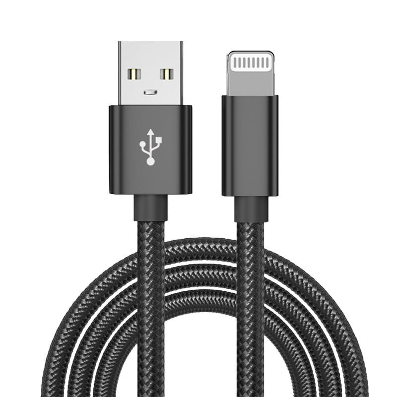 CHARGE&SYNC USB A TO APPLE LIGHTNING CABLE 10FT – BLACK – CellFashion USA